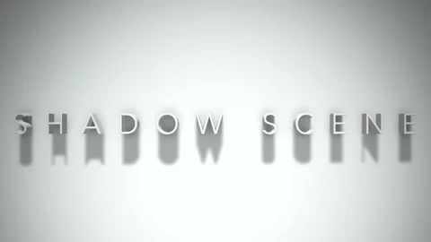 shadow scene 3D title animation white te... | Stock Video | Pond5