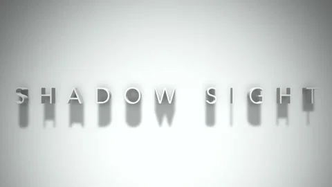 shadow sight 3D title animation white te... | Stock Video | Pond5