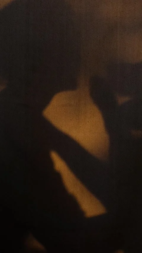 Shadow silhouette of a girl playing kiss... | Stock Video | Pond5