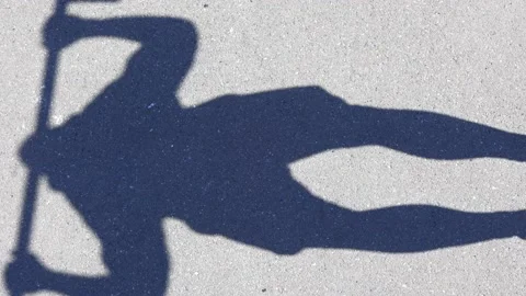 shadow strong muscular athlete who pulls... | Stock Video | Pond5