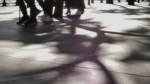 Shadows and slow motion feet 4K | Stock Video | Pond5