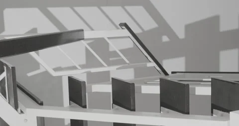 Shadows moving through the stairs in a m... | Stock Video | Pond5