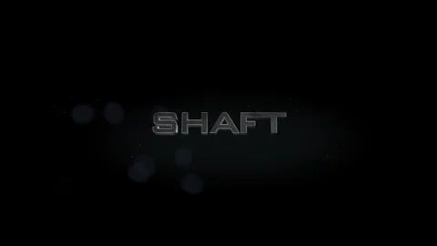 Shaft 3D title metal text on black alpha... | Stock Video | Pond5