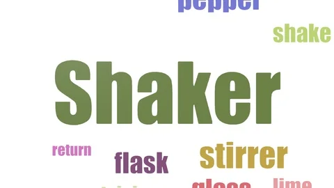 Shaker Word Cloud Animated Isolated On W... | Stock Video | Pond5