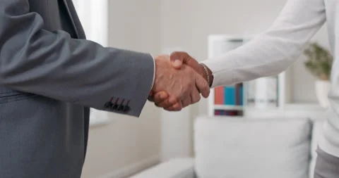 Shaking hands, greeting, saying goodbye,... | Stock Video | Pond5