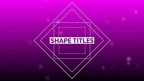 Shape Line Titles ~ After Effects Project #169513364 | Pond5
