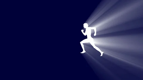 Shape of running man with volumetric lig... | Stock Video | Pond5