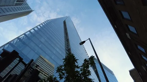 The Shard of London low aerial view look... | Stock Video | Pond5