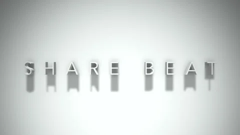 share beat 3D title animation with shado... | Stock Video | Pond5