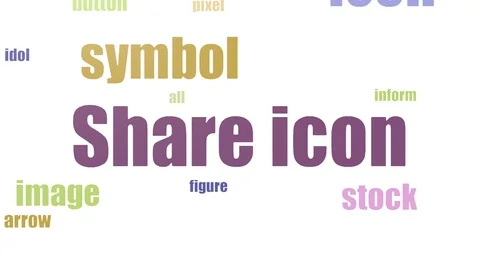 Share Icon Word Cloud Animated On White ... | Stock Video | Pond5