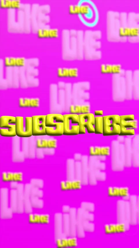 like share subscribe 3d text inflated si... | Stock Video | Pond5