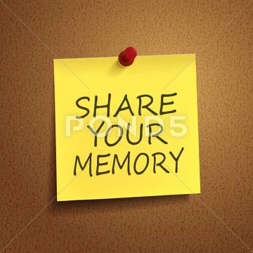 Share your memory words on post-it: Royalty Free #42320850