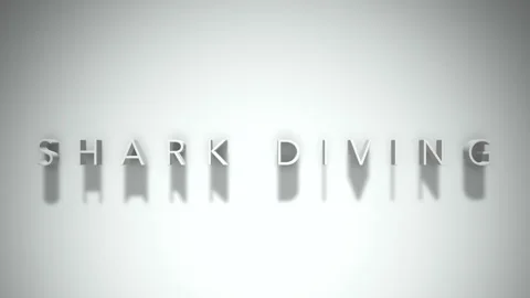 shark diving 3D title animation white te... | Stock Video | Pond5