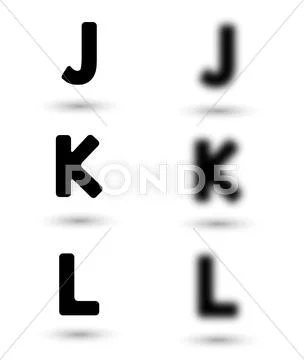 Sharp and unsharp alphabet letters / font: Graphic #37023929