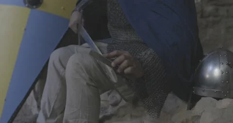 Sharpening Sword Stock Video Footage | Royalty Free Sharpening Sword ...