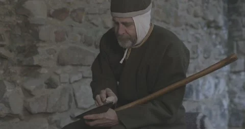 Sharpening Sword Stock Video Footage | Royalty Free Sharpening Sword ...