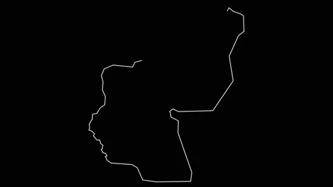 Sharqia Egypt governorate map outline an... | Stock Video | Pond5