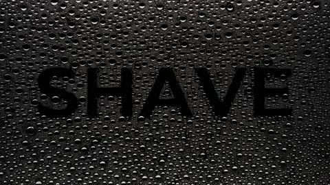 Shave word blown off the wet glass on bl... | Stock Video | Pond5