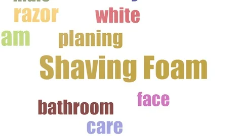 Shaving Foam Word Cloud Animated Isolate... | Stock Video | Pond5