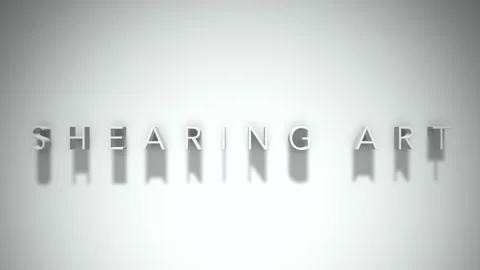 shearing art 3D title animation white te... | Stock Video | Pond5