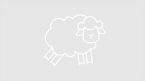 Sheep animated white icon | Stock Video | Pond5