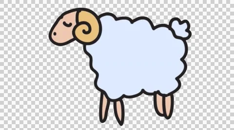 sheep animation with transparent backgro... | Stock Video | Pond5