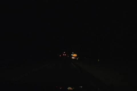 Sheet lightning while driving at night | Stock Video | Pond5