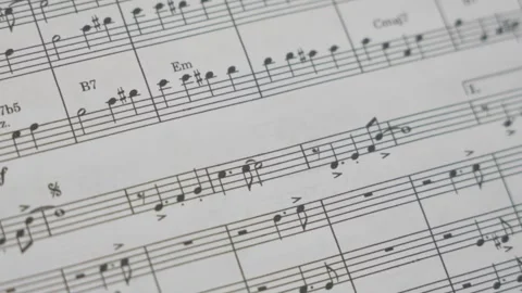 Sheet Music With Arrangement Notes and S... | Stock Video | Pond5