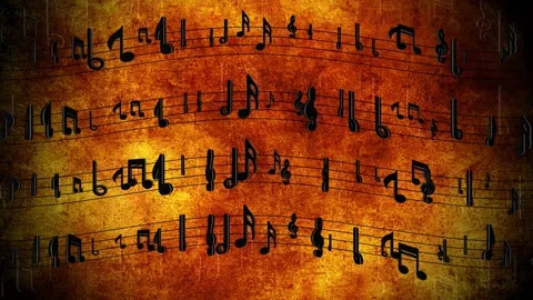 Sheet music with notes in motion Loop An... | Stock Video | Pond5