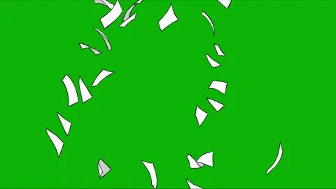 Paper Flying Green Screen Stock Footage ~ Royalty Free Stock Videos | Pond5
