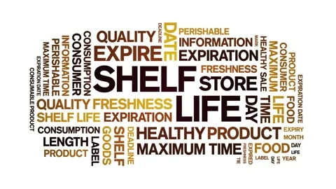 Shelf Life animated word cloud,tag text ... | Stock Video | Pond5