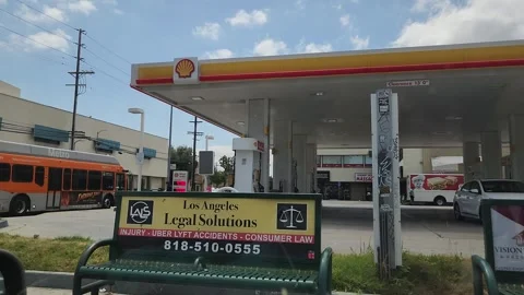 Shell Gas Station Los Angeles California... | Stock Video | Pond5