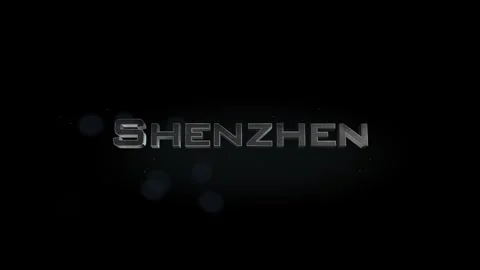 Shenzhen 3D title word made with metal a... | Stock Video | Pond5