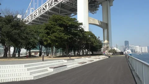 Shibaura South Pier Park 2023 Rainbow Br... | Stock Video | Pond5