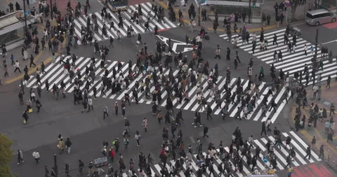 Shibuya scramble crossing crowd of peopl... | Stock Video | Pond5