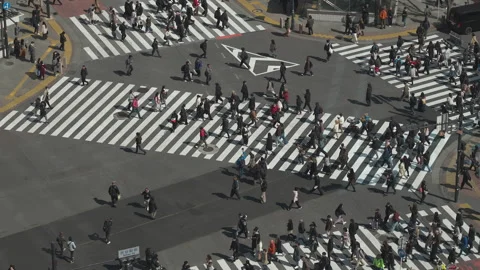 Shibuya scramble crossing crowd of peopl... | Stock Video | Pond5