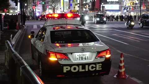 SHIBUYA, TOKYO, JAPAN : View of Police c... | Stock Video | Pond5