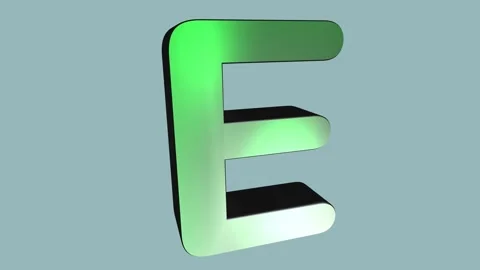 Shining Animated 3D Text of Letter E Eff... | Stock Video | Pond5