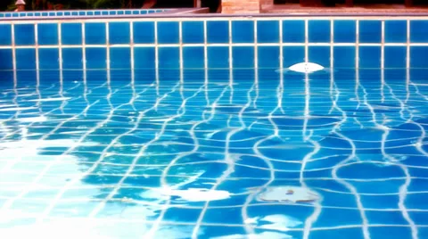 Shining blue water ripple in pool. Video... | Stock Video | Pond5