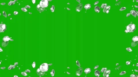 Shining diamonds frame green screen moti... | Stock Video | Pond5