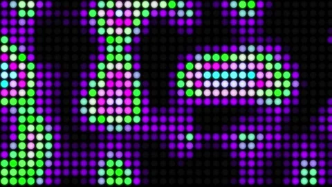 shining neon circle dot led light screen... | Stock Video | Pond5