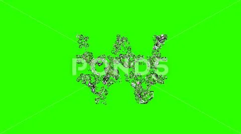 Shining transparent diamonds won sign on green screen: Graphic #197082413