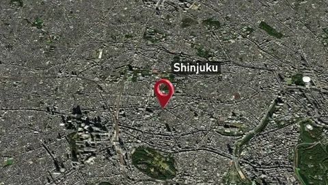Shinjuku City Map Zoom (Japan) from Spac... | Stock Video | Pond5