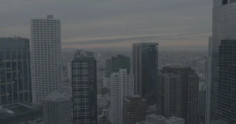 Shinjuku Rooftop Hazy Sunset - 4K RAW | Stock Video | Pond5