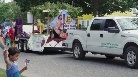 Shinnecock Nation Native American float ... | Stock Video | Pond5