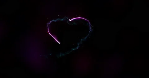 Shiny Heart Shaped Particle Animation. 4... | Stock Video | Pond5