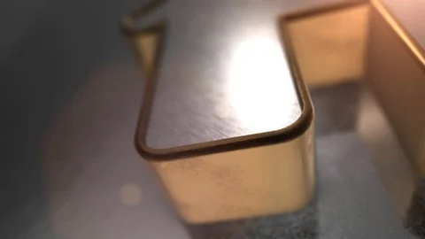 shiny metal icon of house in 3D seamless... | Stock Video | Pond5