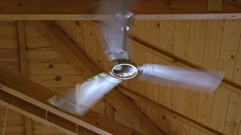 Shiny Metal Rotating Fan Ventilator Hang... | Stock Video | Pond5