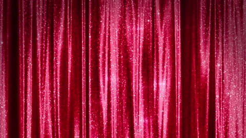 Shiny Red Curtain Background 4K | Stock Video | Pond5