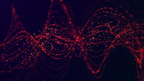 shiny red particles layers rolling motio... | Stock Video | Pond5